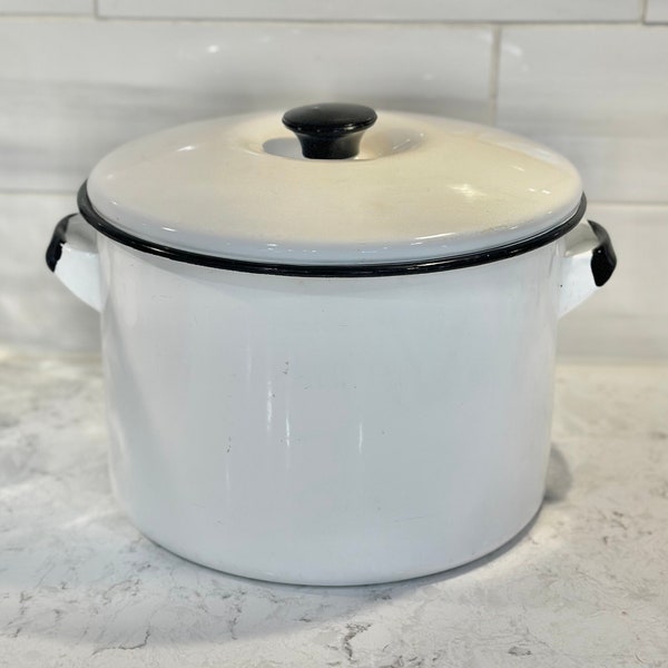 Enamel Pot With Lid - Etsy