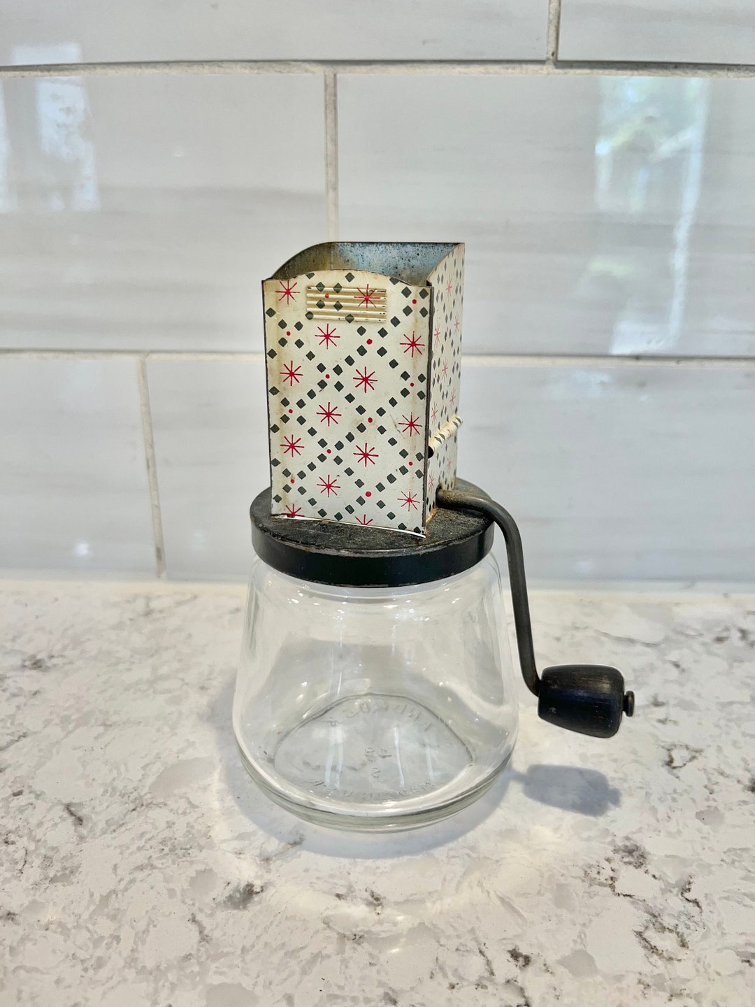 Vintage Androck Mid Century Nut Chopper With Glass Jar, Vintage Nut ...