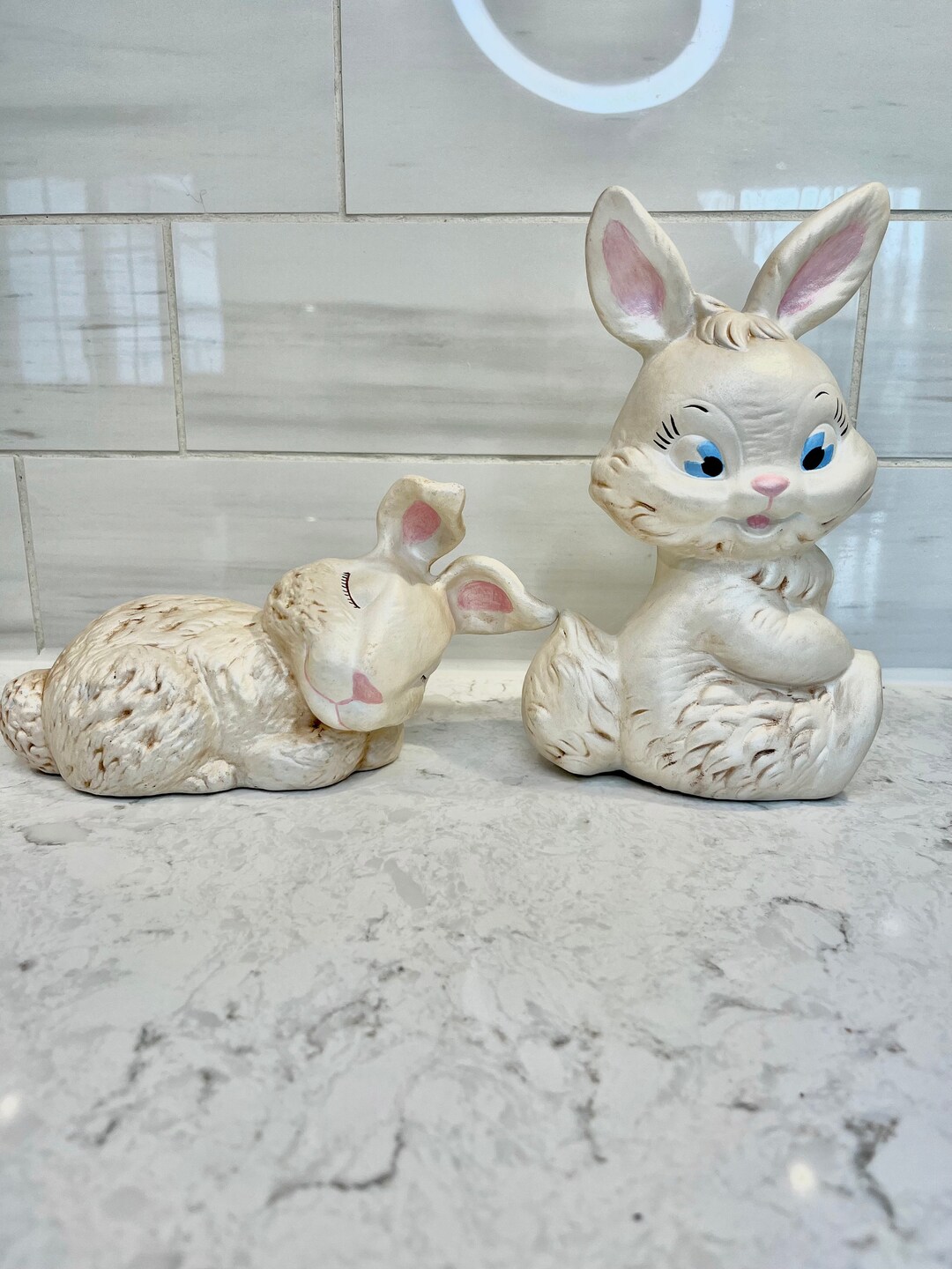 Vintage Ceramic Bunny, Vintage Easter Rabbit Ceramic Decor, Vintage ...