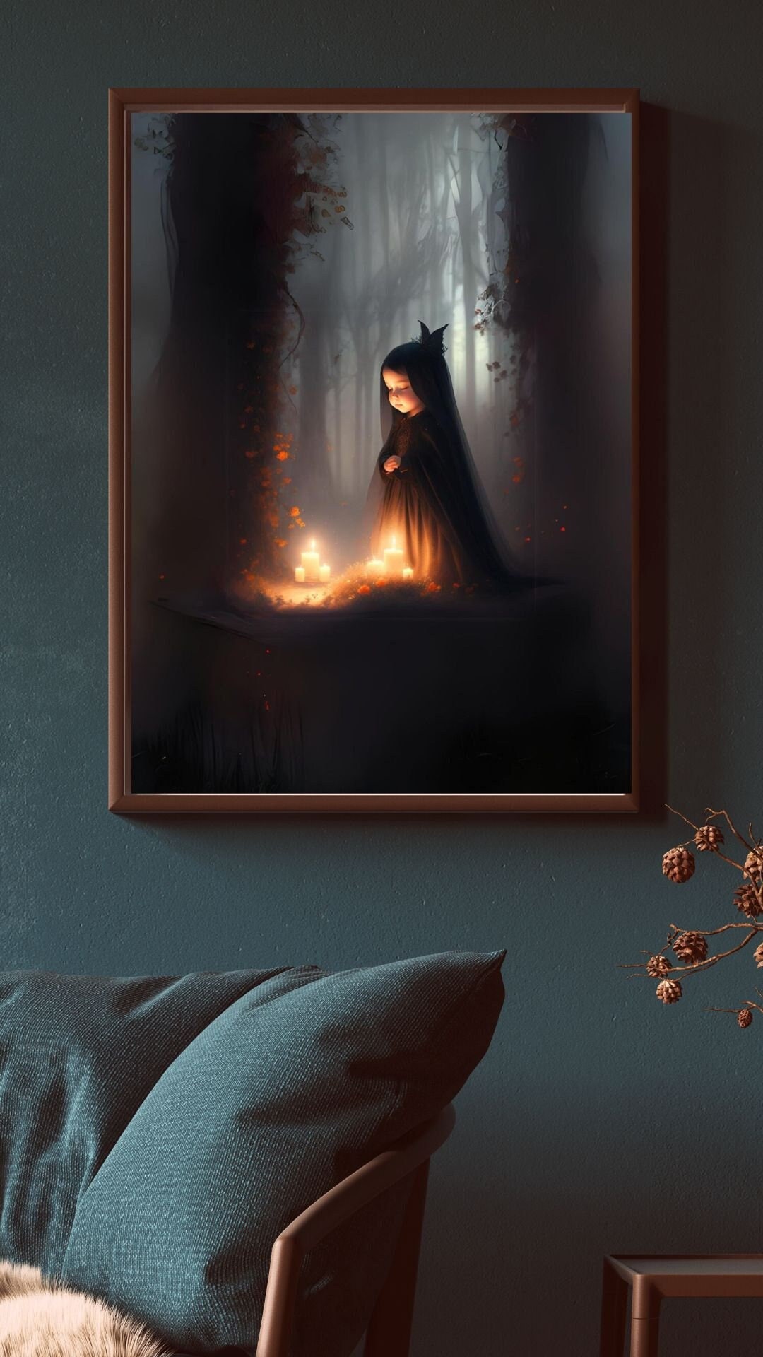 Goth Baby Digital Art, Moody Decor, Goth Print 4x6 - Etsy