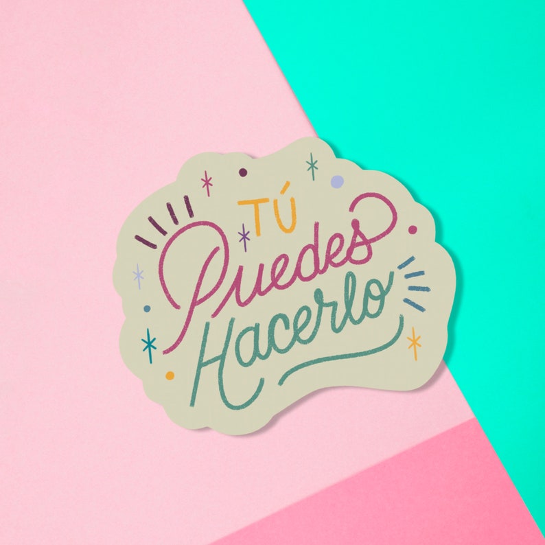 Tu Puedes Hacerlo Vinyl Sticker Water Bottle Decal - Etsy