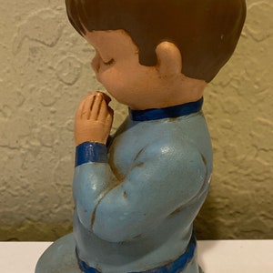 Vintage 1971 Ceramic 6.5” Praying Boy Kneeling Statue Figurine - Etsy