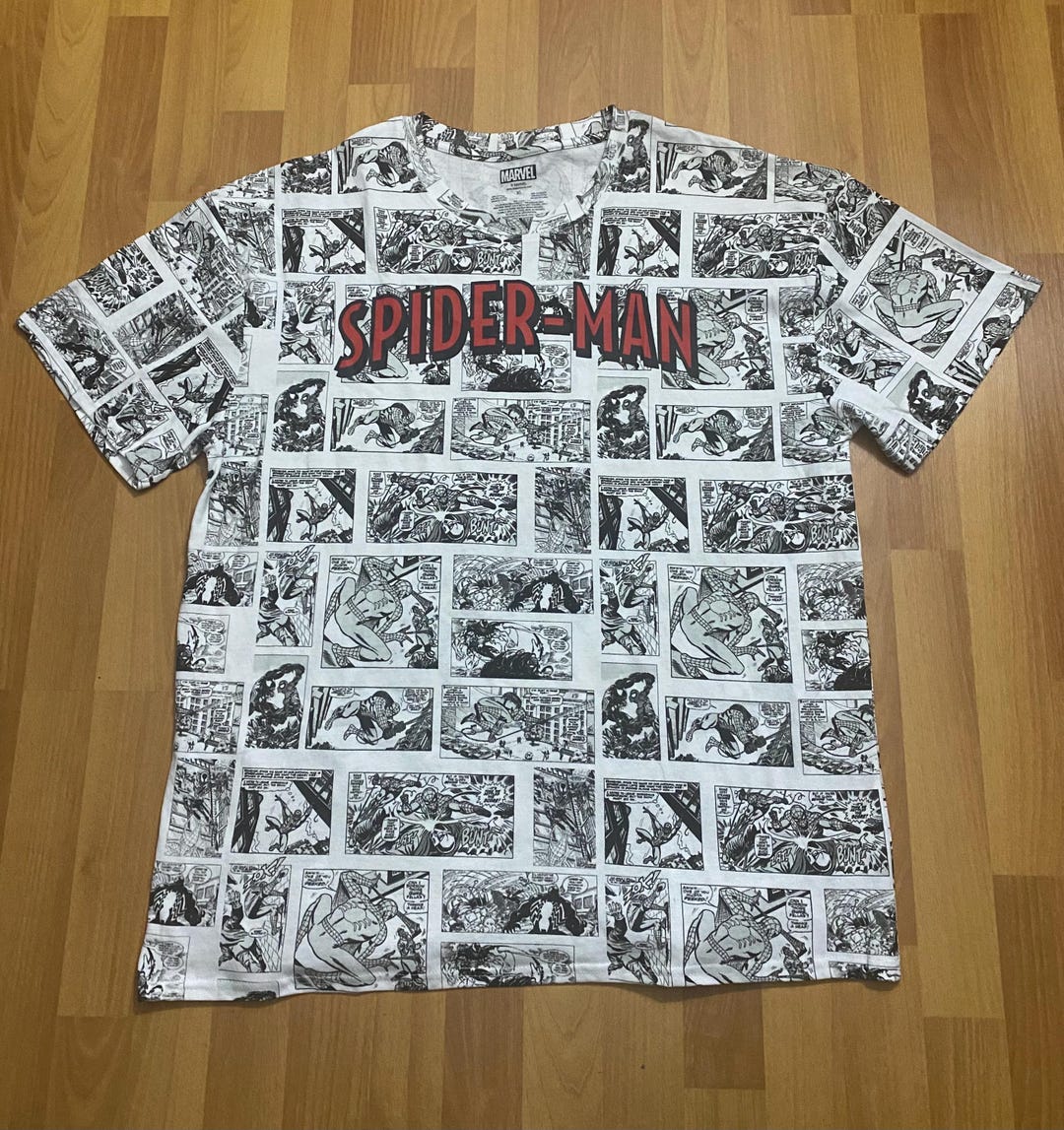 Marvel Spider-man AOP Cartoon Graphic Print Men XL NWT - Etsy