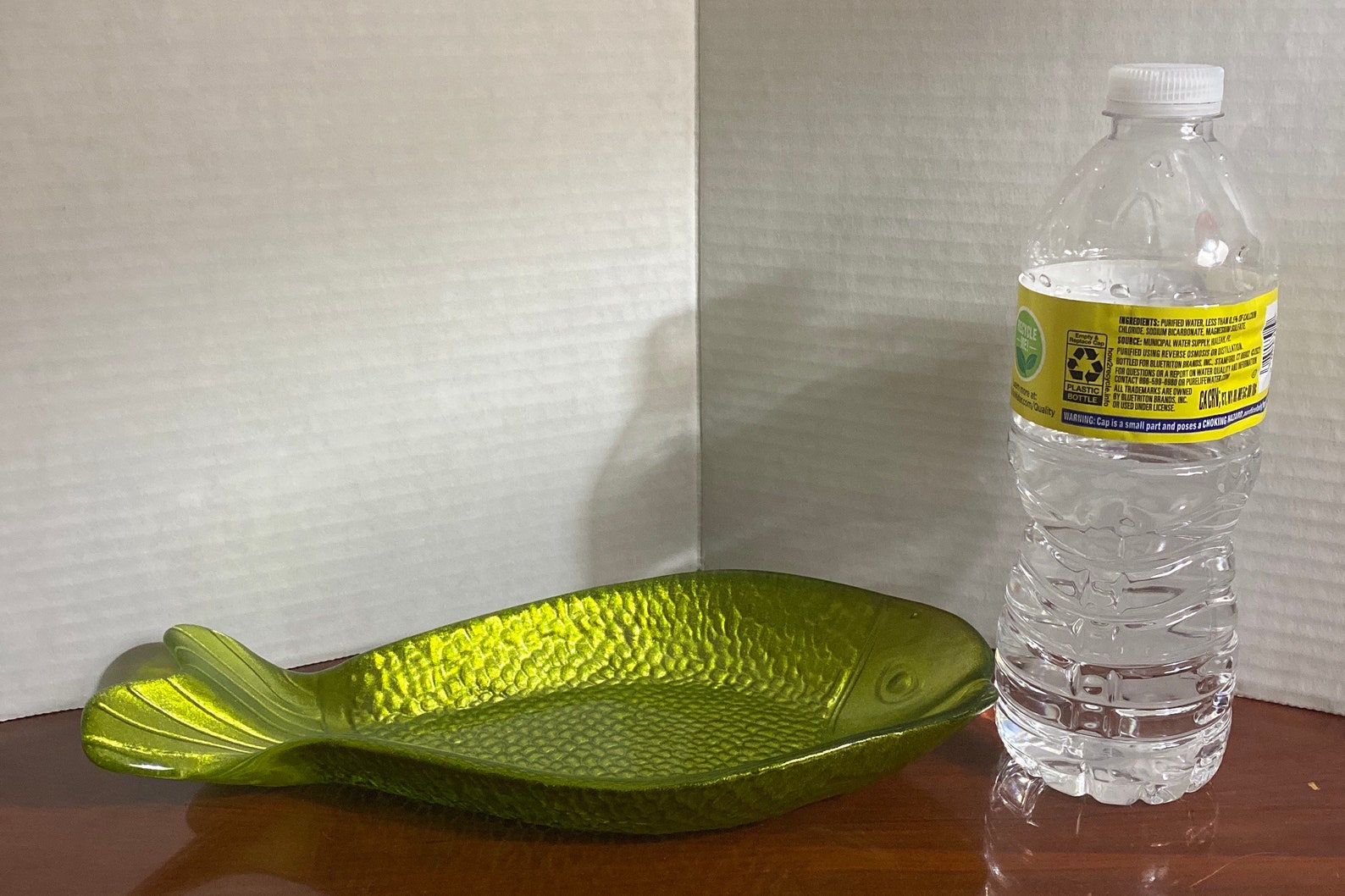 Vintage Beautiful Metallic Green Glass 10 Fish Dish Bowl Home - Etsy