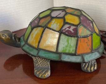 Turtle Stained Glass Lamp - Etsy