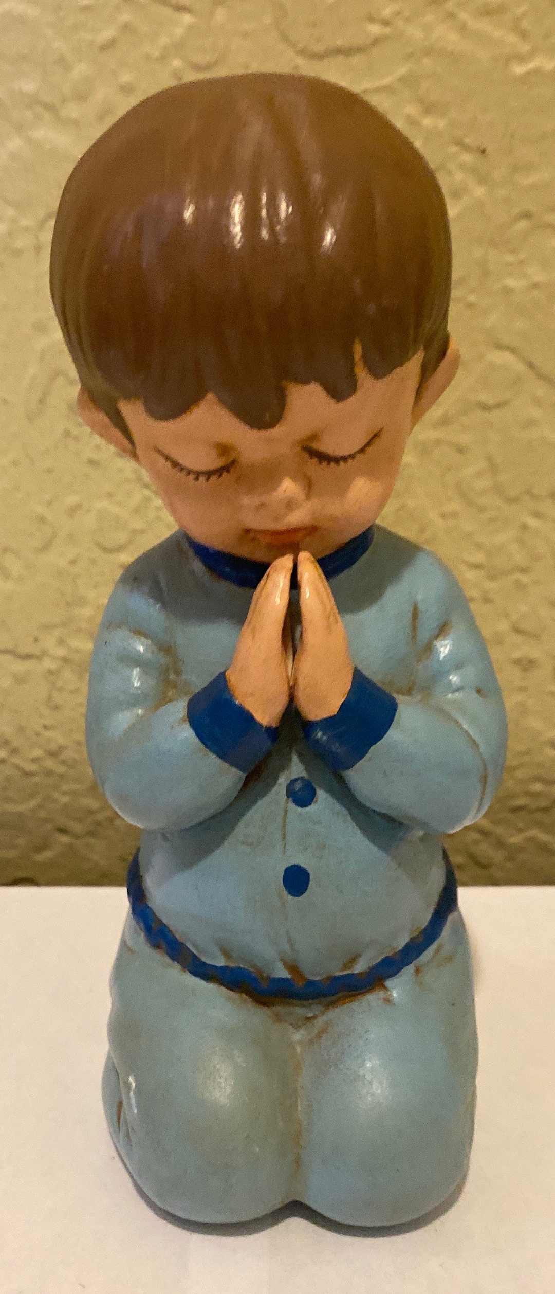 Vintage 1971 Ceramic 6.5” Praying Boy Kneeling Statue Figurine - Etsy