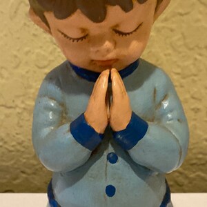 Vintage 1971 Ceramic 6.5” Praying Boy Kneeling Statue Figurine - Etsy