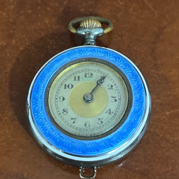 Antique Enamel Watch Pendant - Etsy