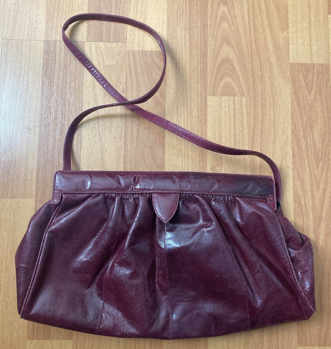 Vintage Rare Susan Gail Medium Brown Suede Leather Crossbody Bag Clutch ...