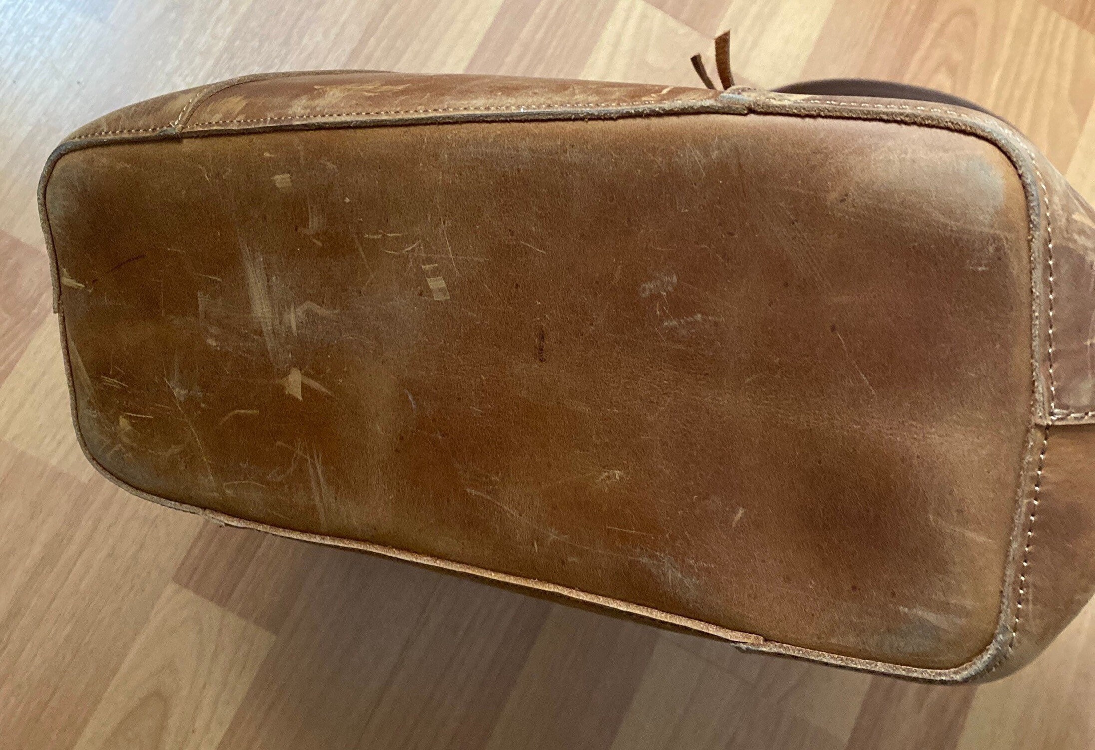 Vintage Handmade Rustic Distressed Brown Leather Hobo Shoulder - Etsy