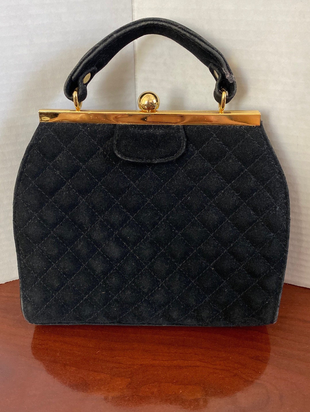 Vintage Lord & Taylor MCM Beautiful Quilted Handbag Evening Purse Bag ...