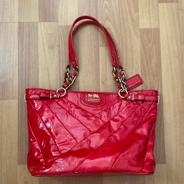 Red Coach Bag - Etsy