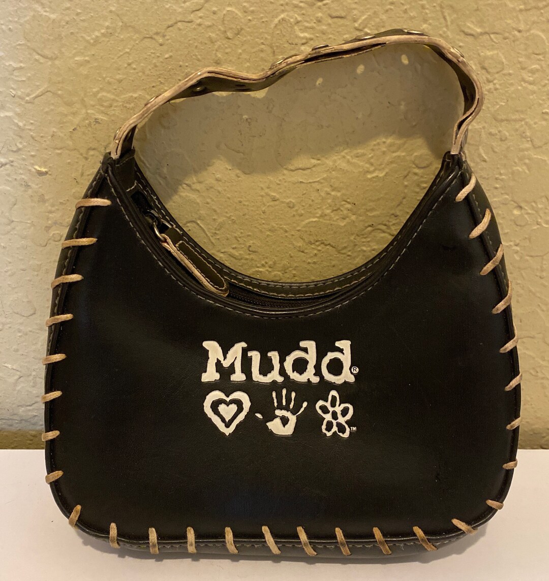 Mudd Small Black Faux Leather Hobo Boho Hand Bag Logo Purse - Etsy
