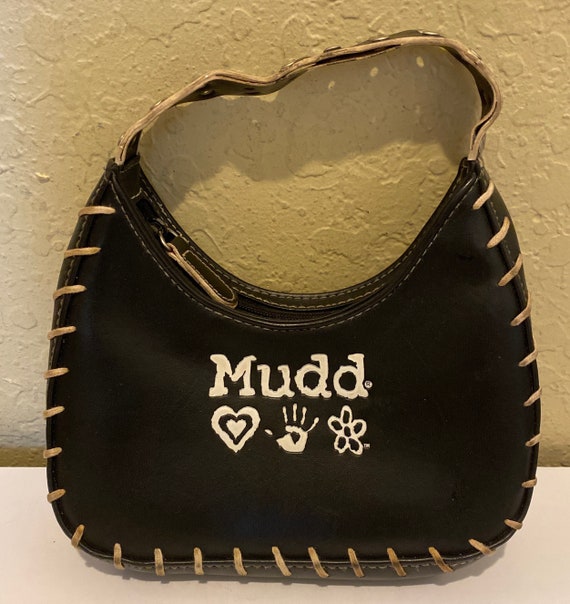 Mudd Small Black Faux Leather Hobo Boho Hand Bag Logo Purse - Etsy