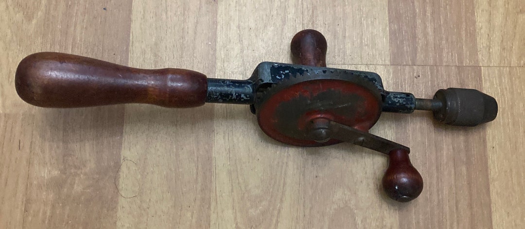 Vintage 1950s Manual 12” Hand Drill Made in U.S.A. Fully Functional - Etsy