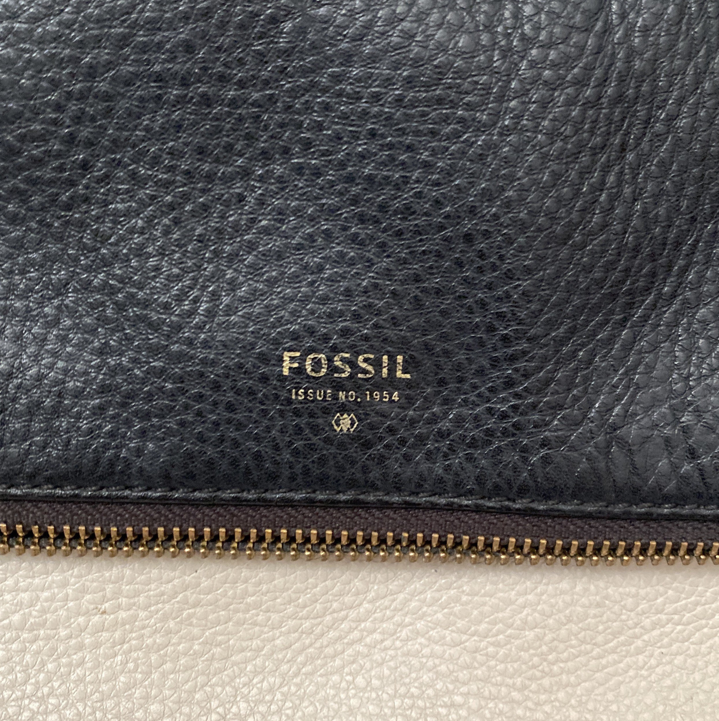 Vintage Rare Fossil Preston off White Black Flap Pebbled - Etsy