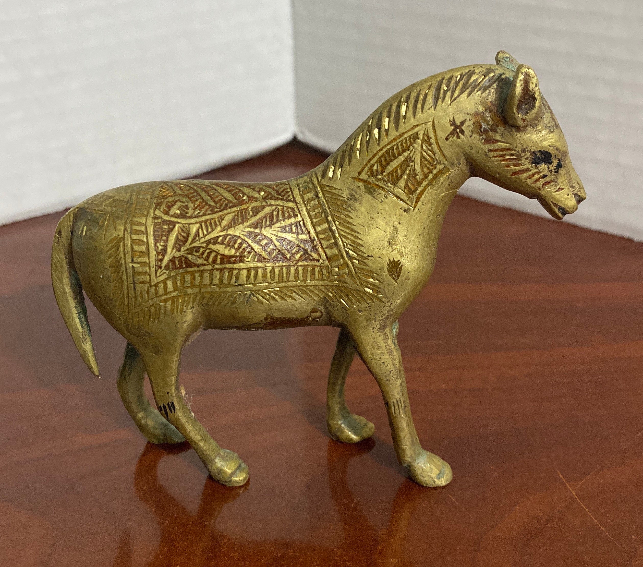 Solid Brass Small Horse Figurine Statue 3.5 Made in India - Etsy