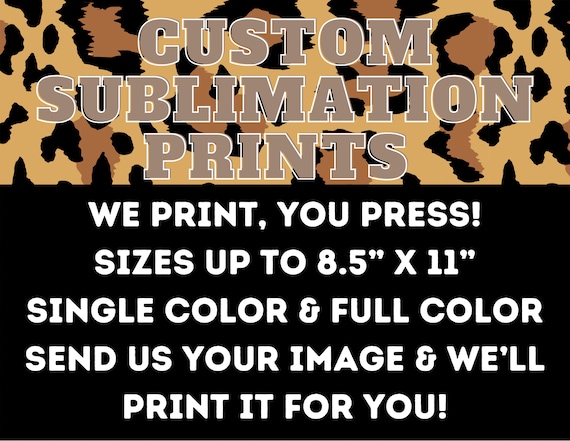 Custom Sublimation Transfer Prints Heat Press Transfers T - Etsy