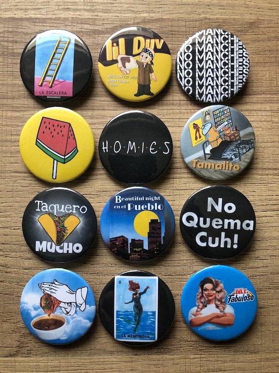 Hispanic Meme Pins Set 3 Mexican Duvalin Loteria Custom | Etsy