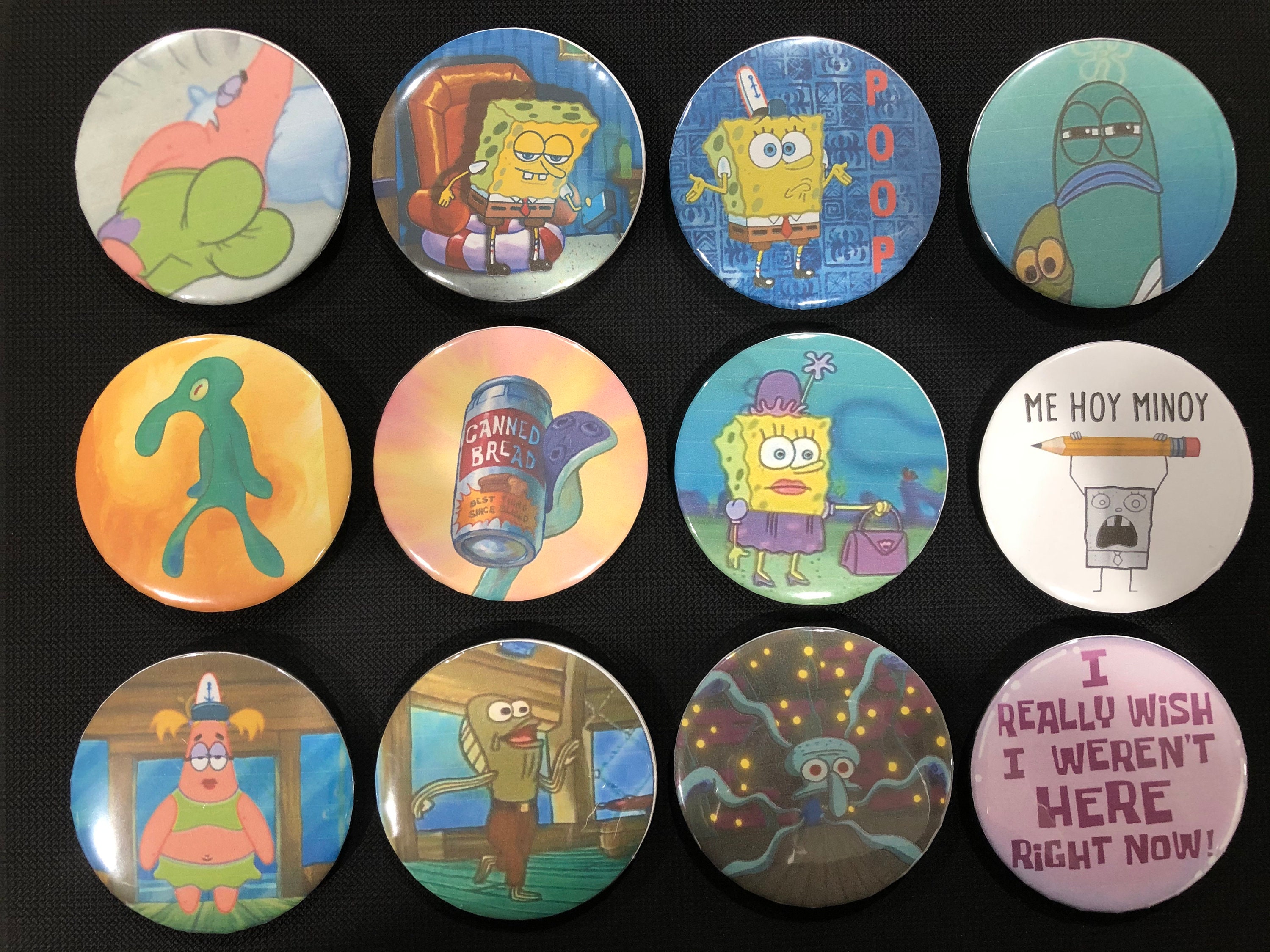 Spongebob Meme Set 2 Spongebob Pins Custom Buttons Custom | Etsy