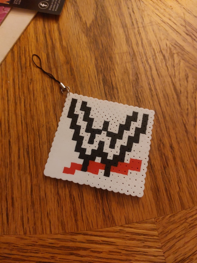 WWE Wrestling Logo Perler Bead Keychain - Etsy