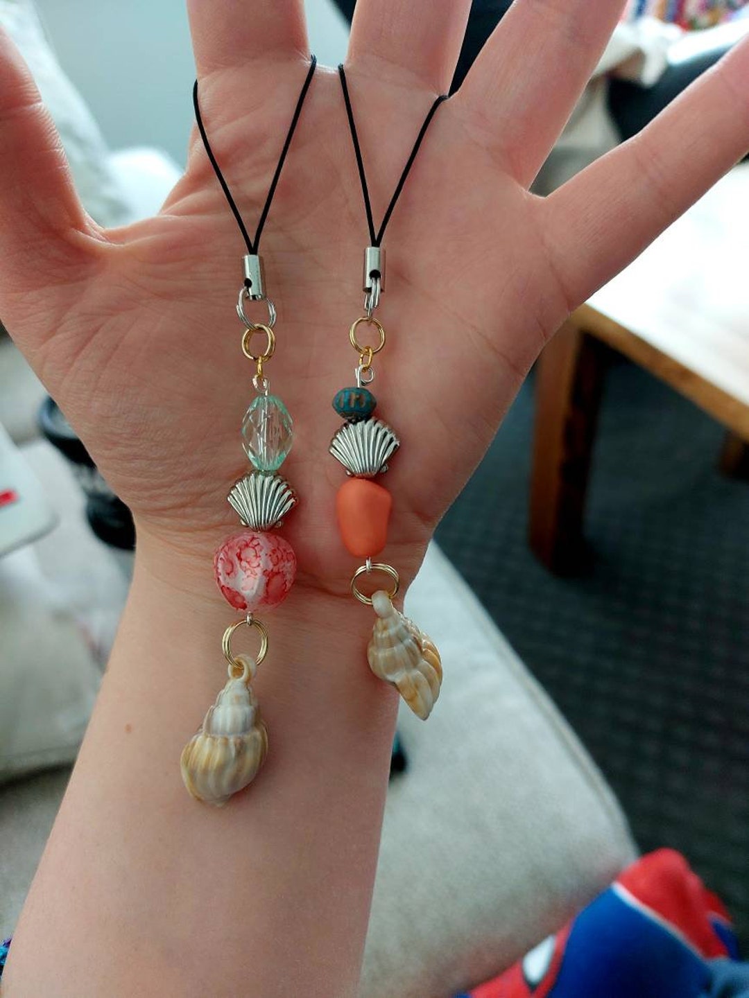 Beachy Seashell Phone Charms - Etsy