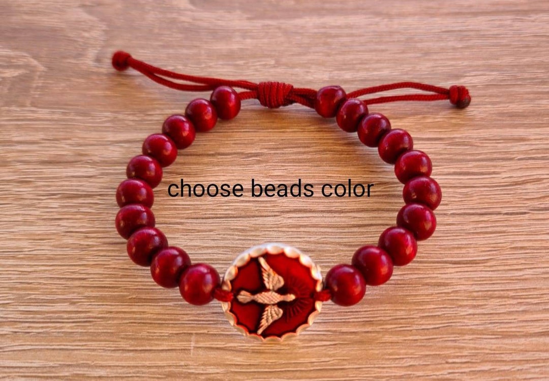 Holy Spirit Dove Medal, Holy Spirit Bracelet, Handmade Bracelet ...