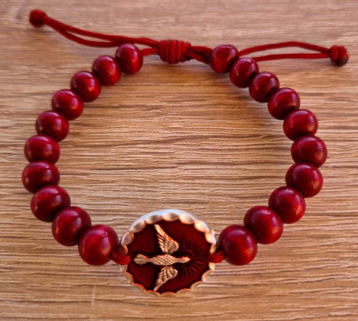 Holy Spirit Dove Medal Holy Spirit Bracelet Handmade - Etsy