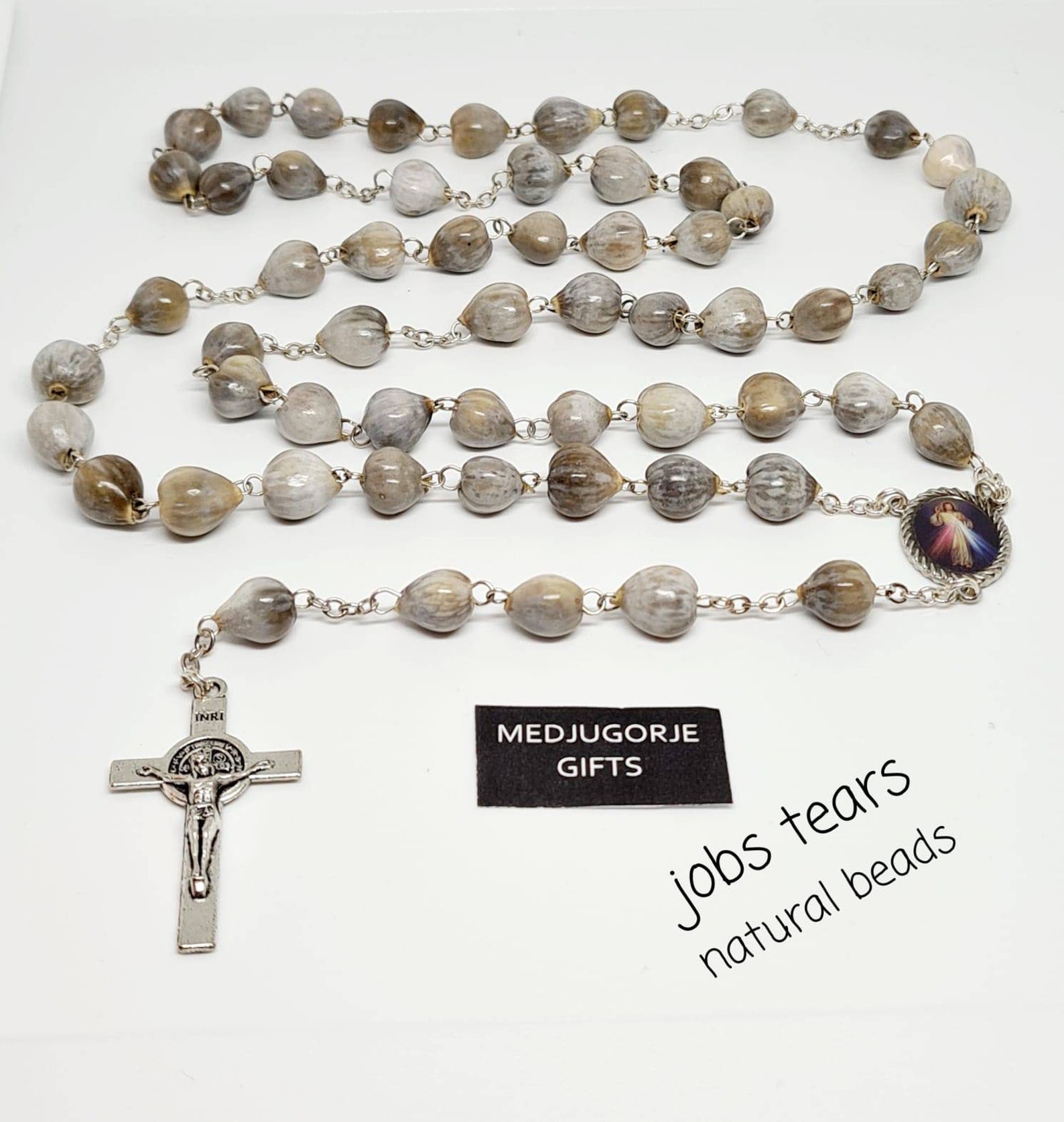 Jobs Tears Rosary, Job's Tear Rosary, Natural Seeds, Natural Rosary ...