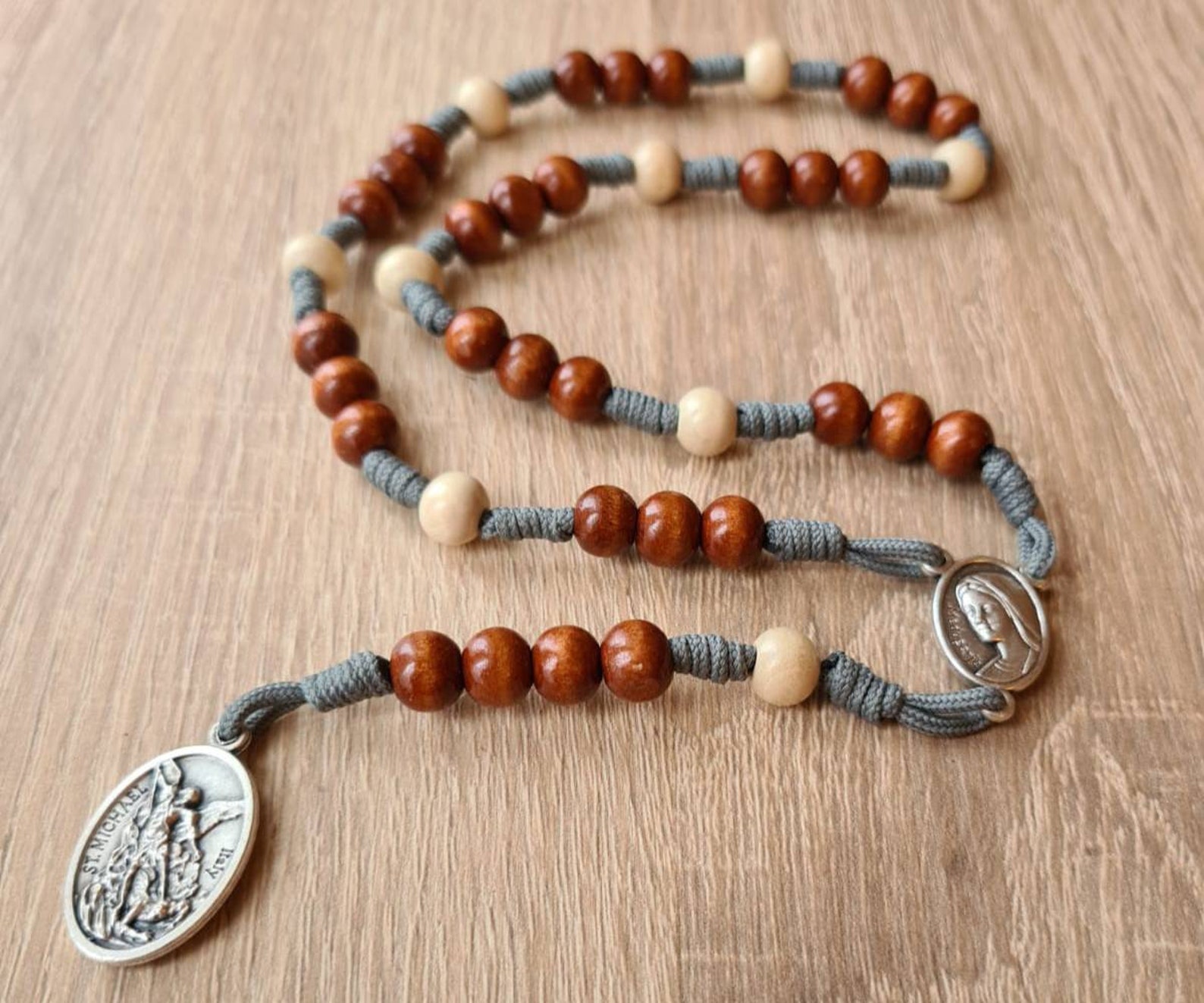 ST. Michael Chaplet, Archangel Angel Guardian,saint Chaplet, Holy Wood ...