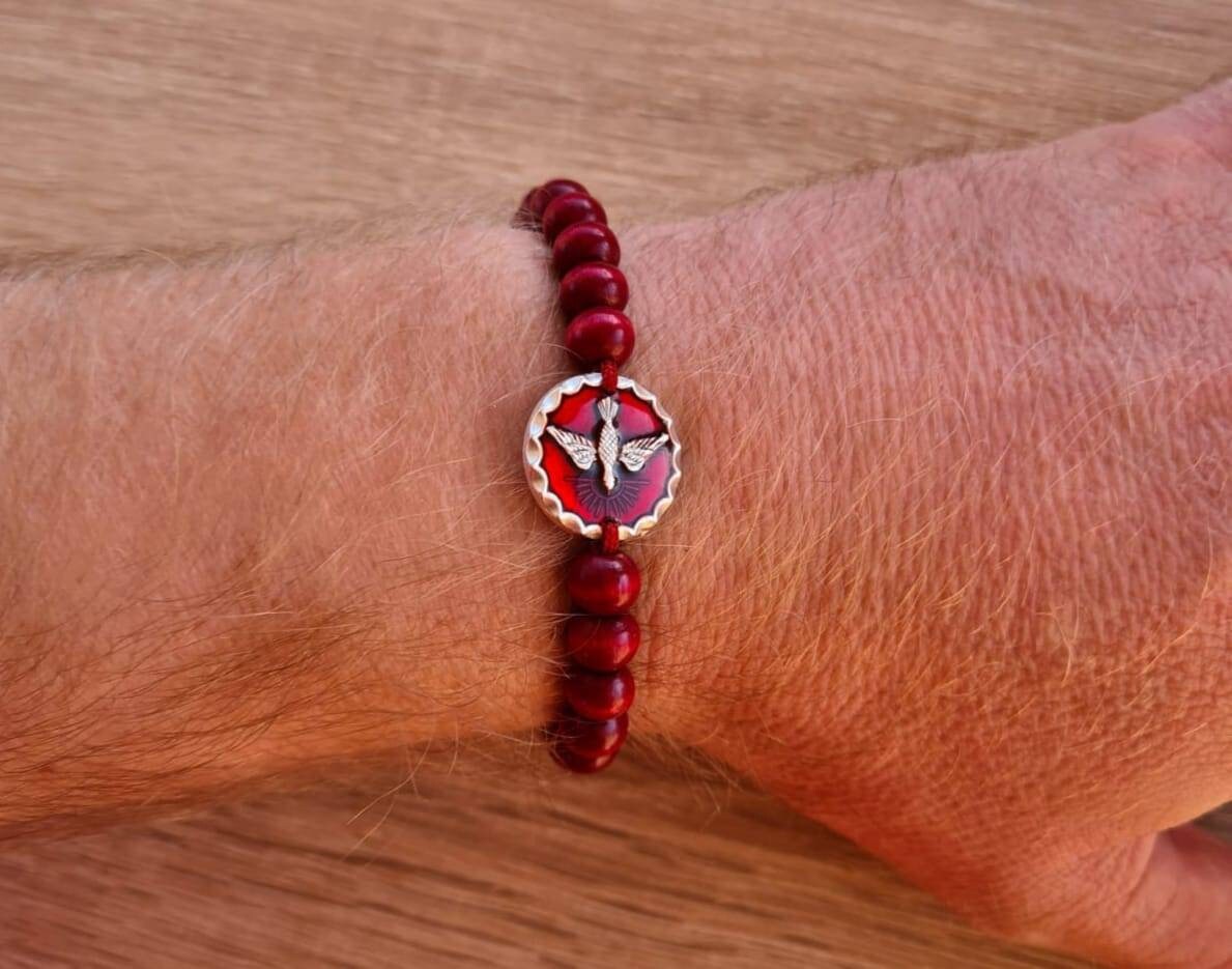 Holy Spirit Dove Medal Holy Spirit Bracelet Handmade - Etsy