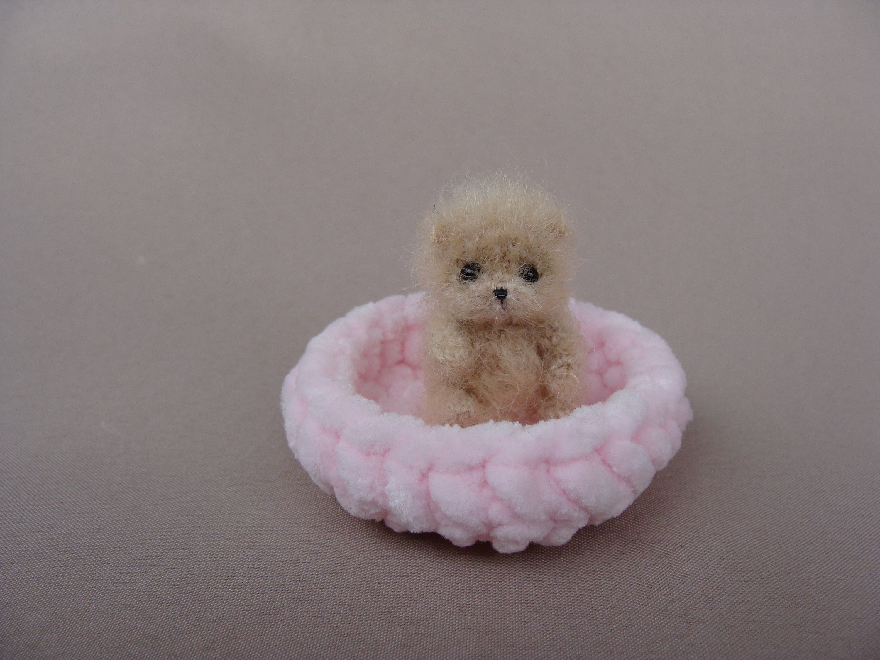 Tiny puppy for a doll Miniature dog for dollhouse Mini | Etsy