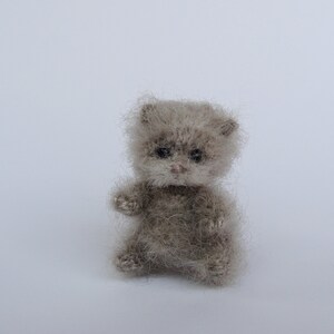 Little Fluffy Cat Crochet. Tiny Cute Kitten - a Unique Miniature for a ...