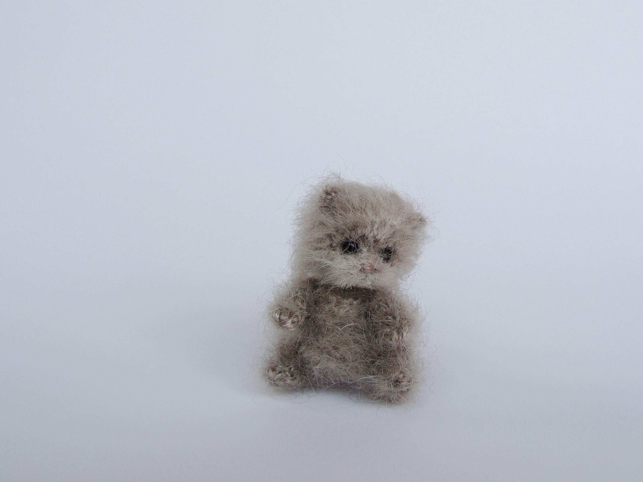 Miniature Fluffy Crochet Cat, Mini Amigurumi Kitten Cute Kitten Best ...