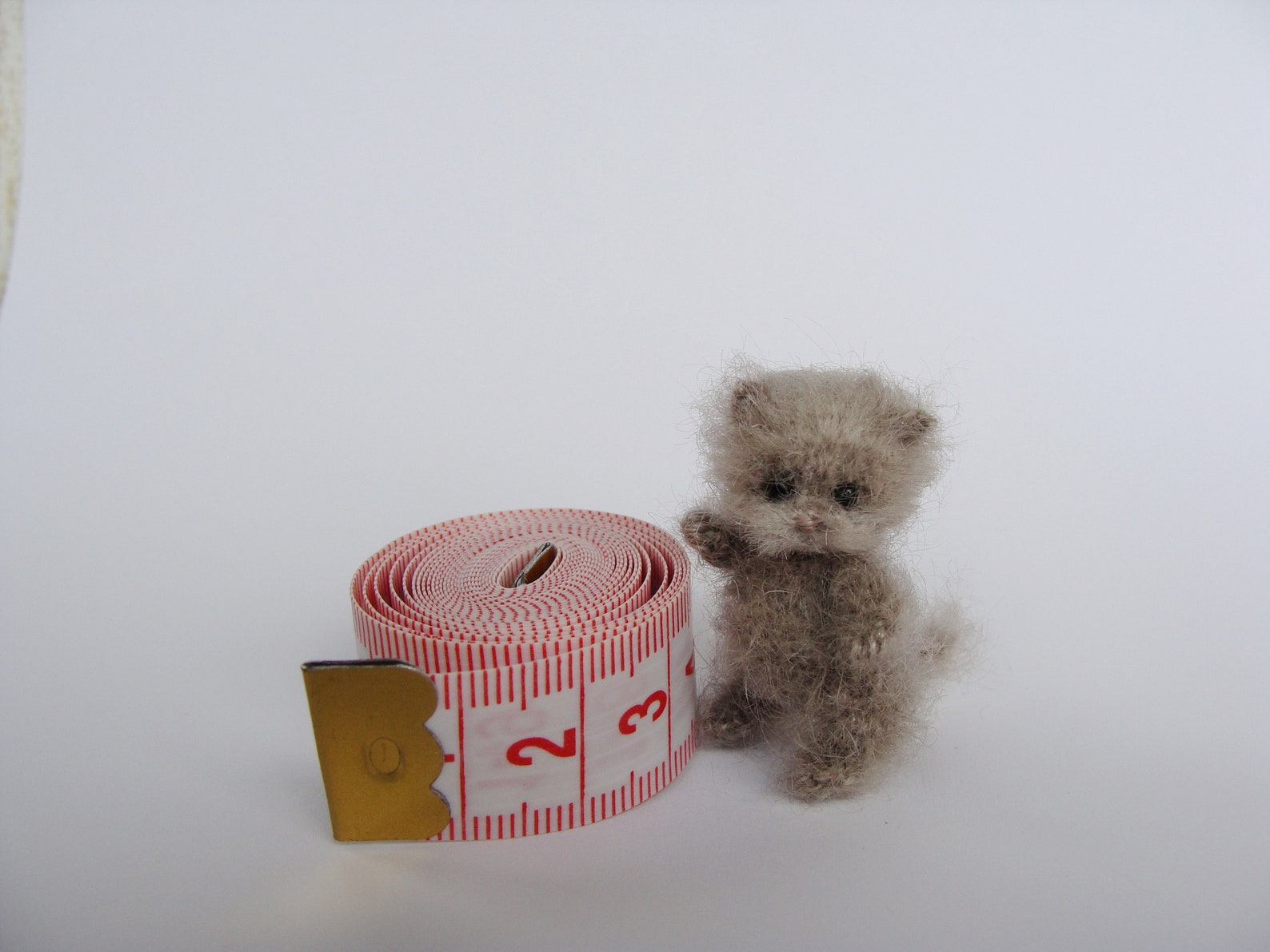 Little Fluffy Cat Crochet. Tiny Cute Kitten - a Unique Miniature for a ...