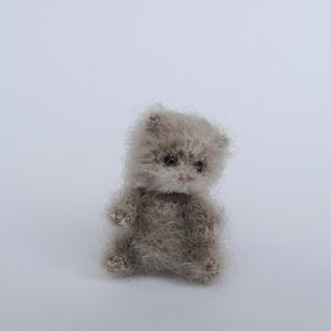 Little Fluffy Cat Crochet. Tiny Cute Kitten - a Unique Miniature for a ...