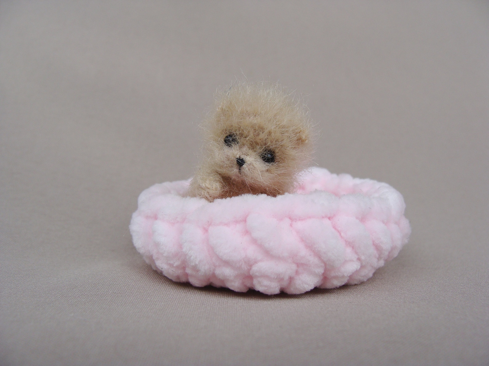 Tiny puppy for a doll Miniature dog for dollhouse Mini | Etsy