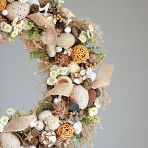 Dried Flowers Wreath,easter Decor,easter Gift,easter Rustic Wreath,door ...