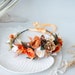 Burnt Orange Rust Floral Comb,orange Brown Comb,bridal Hair Piece,hair ...