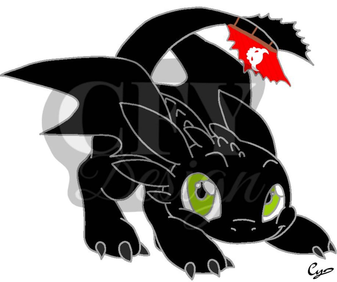 Toothless -digital - JPG. - Etsy