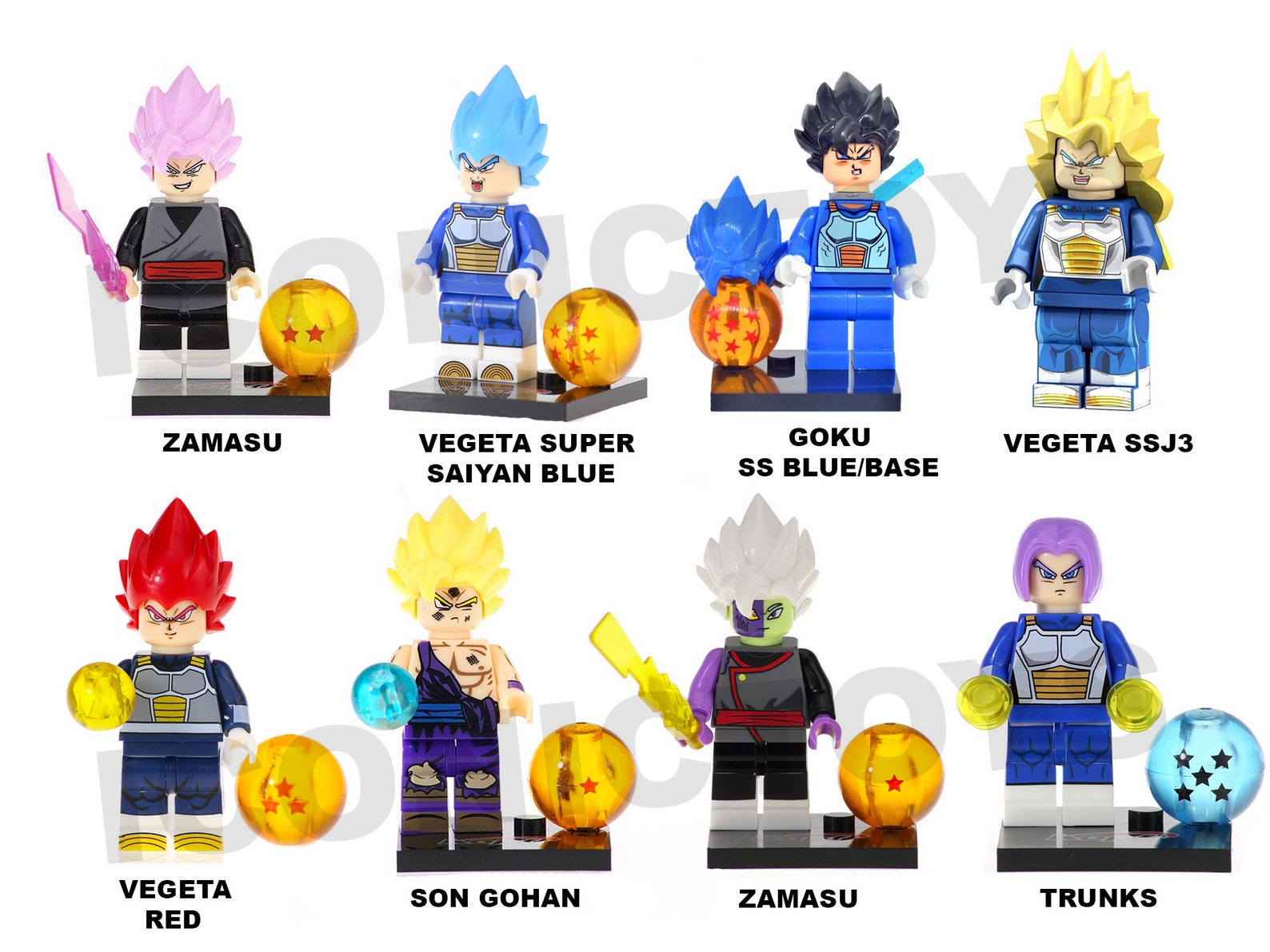 Dragon Ball Z Custom Lego Mini Figures Anime Goku Son Gohan | Etsy