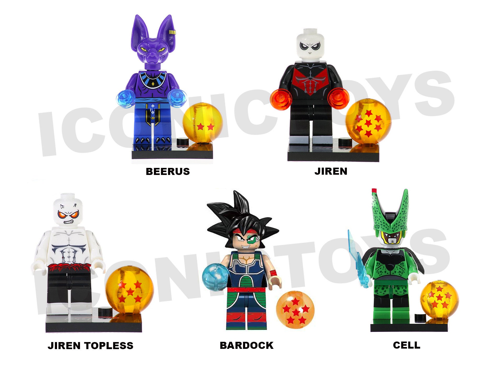 Dragon Ball Z Custom Lego Mini Figures Anime Goku Son Gohan | Etsy