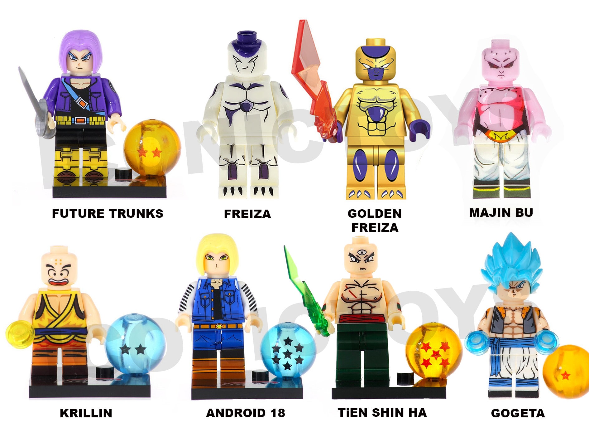 Dragon Ball Z Custom Lego Mini Figures Anime Goku Son Gohan | Etsy