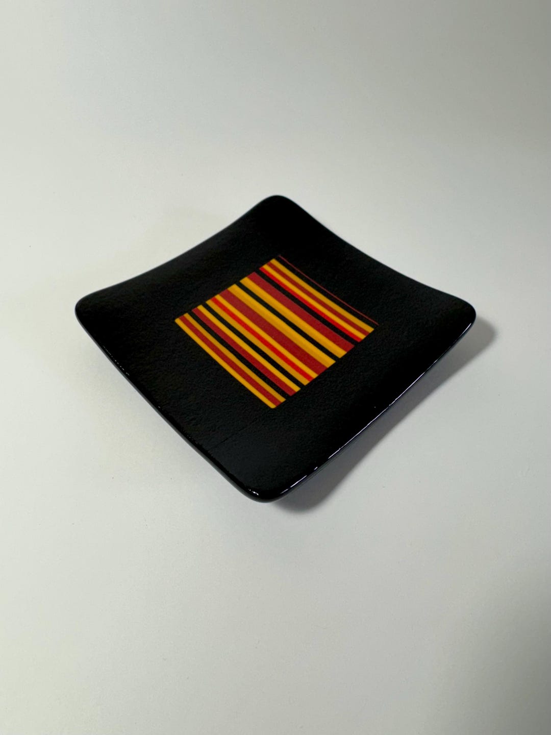 Fused and Slumped Glass Pattern Plate - Etsy