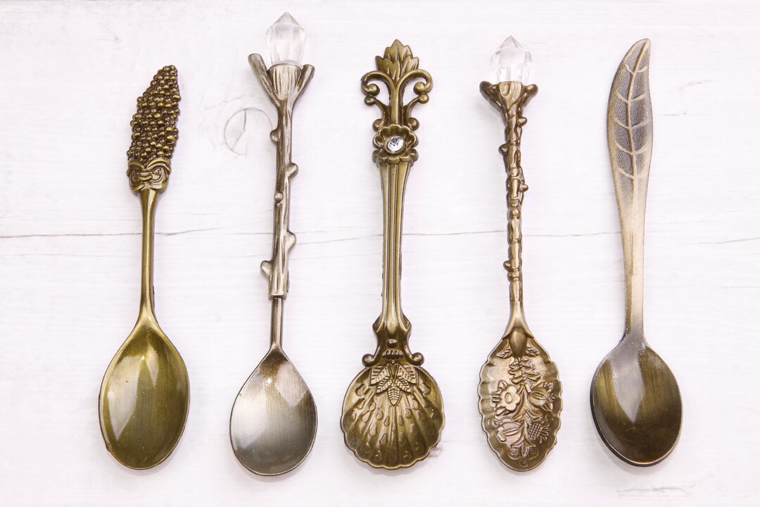 Vintage Style Teaspoon Herbs and Flowers Design/altar Teaspoon/crystal ...