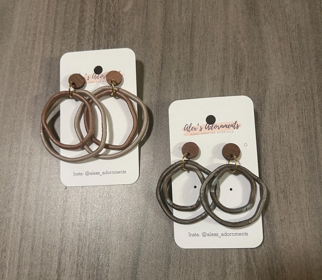 Funky Interlocking Hoops Earrings - Etsy