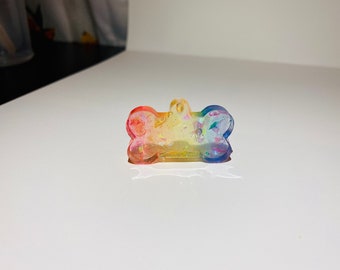 Pet Id Tag Rainbow Striped Colorful Round Dog Tag 35mm Round - Etsy