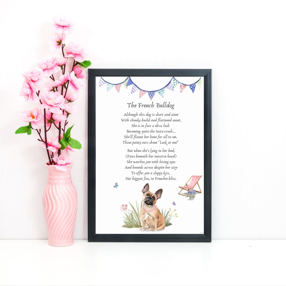 French Bulldog Female Poetry Print digital Bundle - Etsy