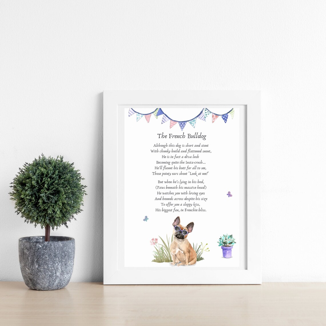 French Bulldog Male Poetry Print Digital Bundle - Etsy España