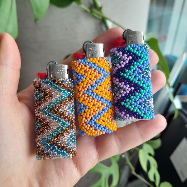 Beaded Lighter Cover - Etsy